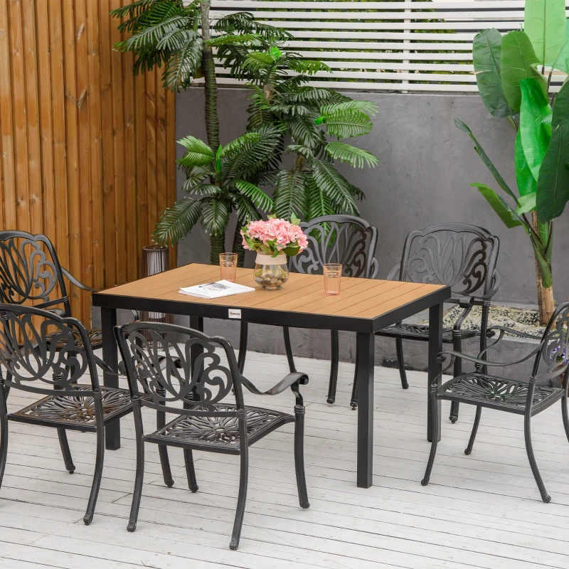 Outsunny Aluminum Outdoor Dining Table for 6 Manual – SKU: 84B-917ND ...