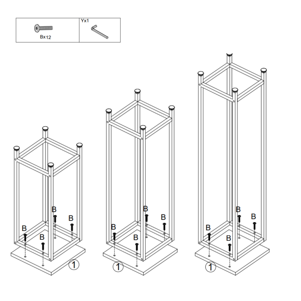 Outsunny 3 Packs Plant Stand Indoor/Outdoor - Assembly Manual (SKU: 845 ...