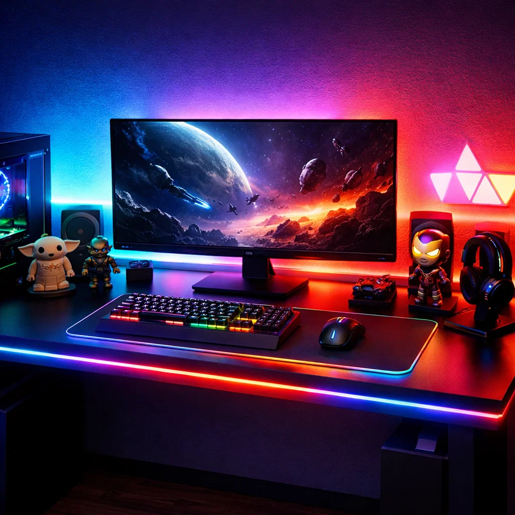 How to Decorate a Gaming Desk: 8 Must-Try Ideas for Gamers - Aosom